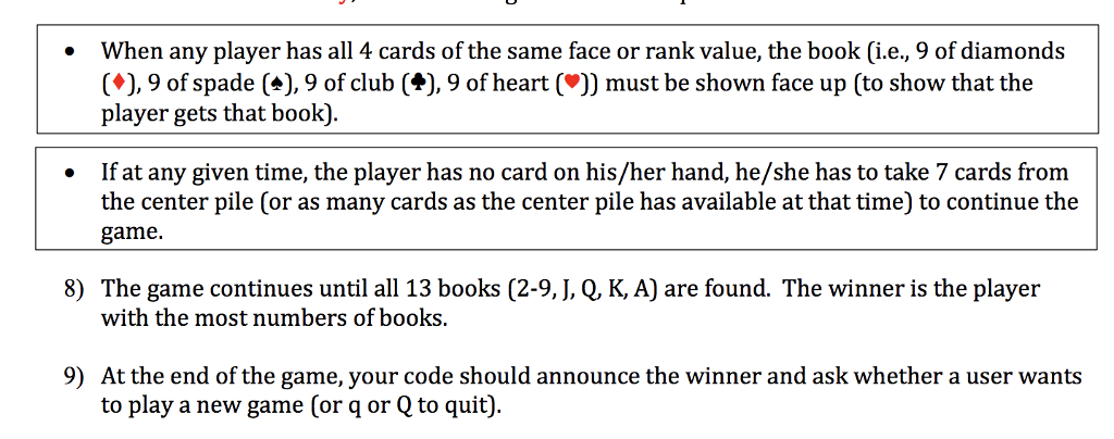 Solved Information: Go Fish (https:// is a card game that | Chegg.com