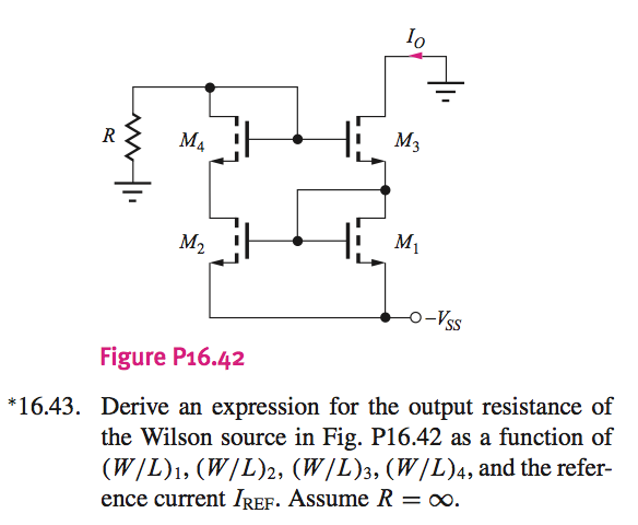 Solved Derive an expression for the output resistance of the | Chegg.com