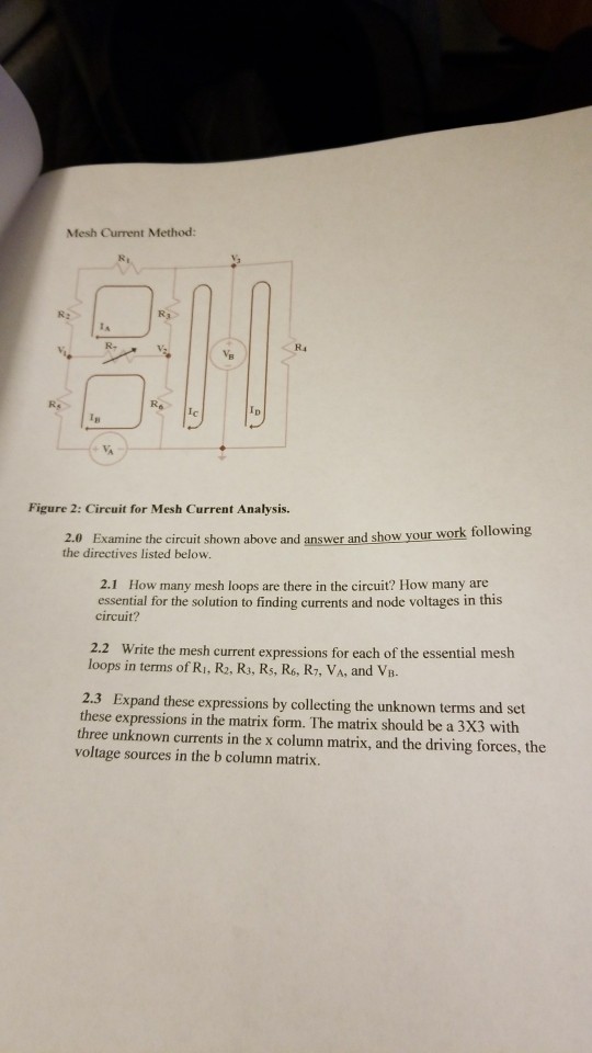 ECE 204 Pre-Lab 2 Exercises Node Voltage and Mesh | Chegg.com
