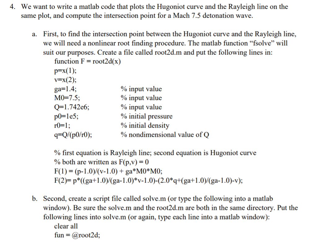 4. We want to write a matlab code that plots the | Chegg.com
