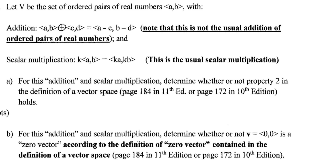 Solved Let V be the set of ordered pairs of real numbers , | Chegg.com