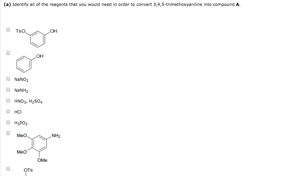 Solved OTs OH MeO MeO -OMe - ? Me? MeO Compound A MeO | Chegg.com