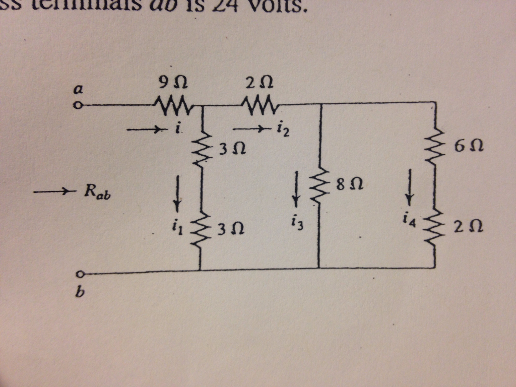 Solved Determine Rab (equivalent resistance) for the circuit | Chegg.com