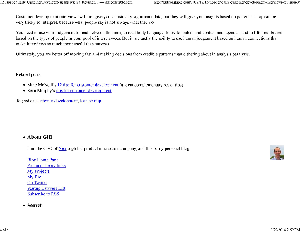 Solved 12 Tips for Early Customer Development Interviews | Chegg.com
