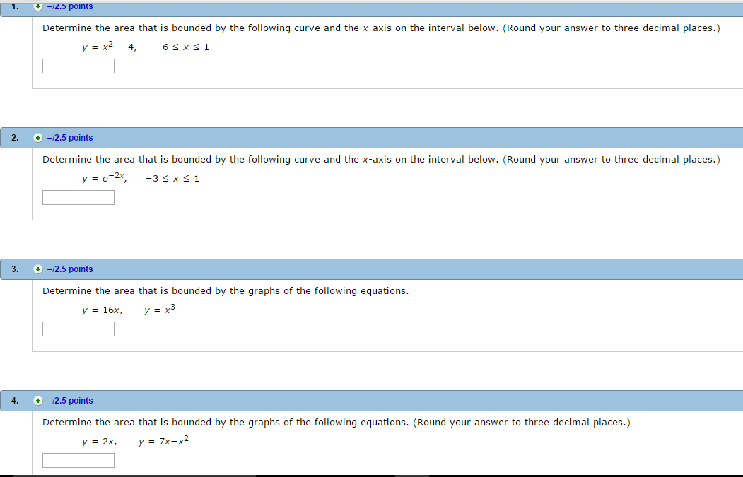 Solved Determine the area that is bounded by the following | Chegg.com