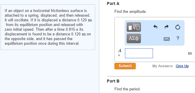 Solved If an object on a horizontal frictionless surface is | Chegg.com
