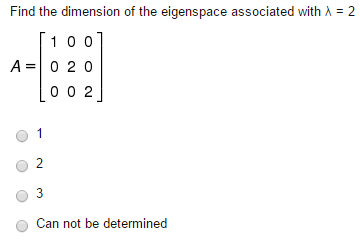 Solved Find the dimension of the eigenspace associated with | Chegg.com