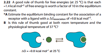 Solved A. Estimate the equilibrium binding constant for the | Chegg.com