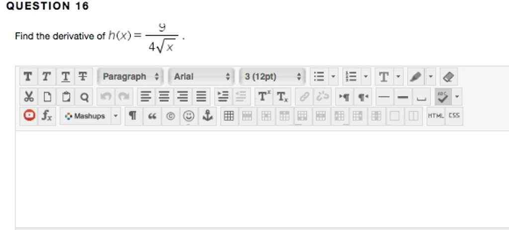 Solved Find the derivative of h(x) = 9/4 Squareroot x. | Chegg.com