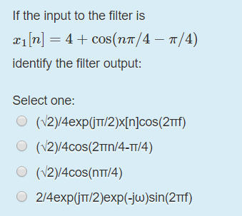 Solved A linear time-invariant filter is described by the | Chegg.com