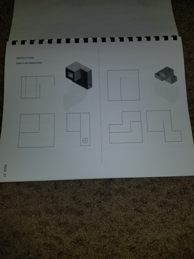 Solved INSTRUCTIONS: Draw in the missing lines. | Chegg.com Solved INSTRUCTIONS: Draw in the missing lines. | Chegg.com