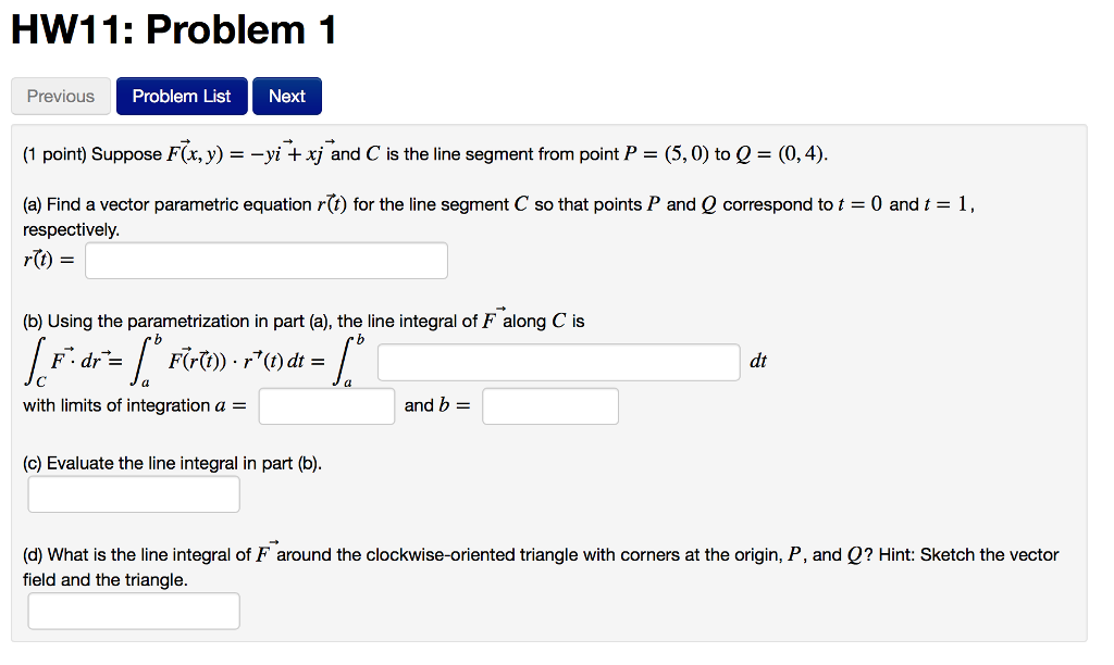 Solved Hw11 Problem 1 Previous Problem Listnext 1 Point 