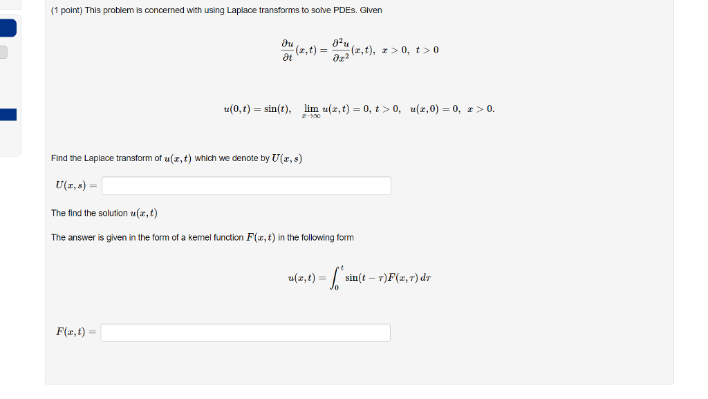 Solved (1 point) This problem is concerned with using | Chegg.com Solved (1 point) This problem is concerned with using | Chegg.com