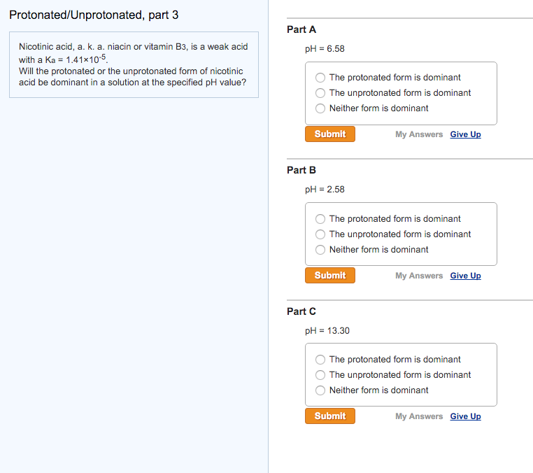 Solved Key Concept: Protonated/Unprotonated, part 2: | Chegg.com