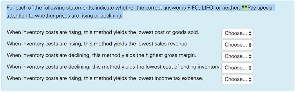 Solved For each of the following statements, indicate | Chegg.com
