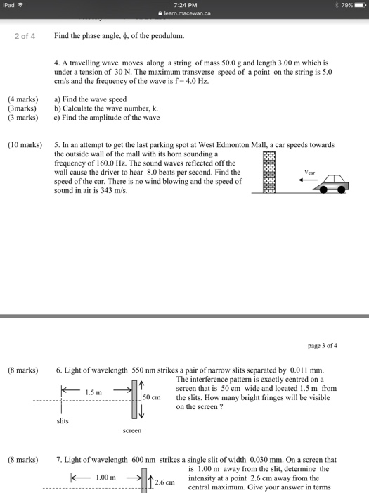Solved Find the phase angle, Phi, of the pendulum. A | Chegg.com