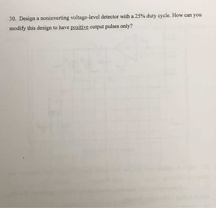 Solved Design a non-inverting voltage-level detector with a | Chegg.com