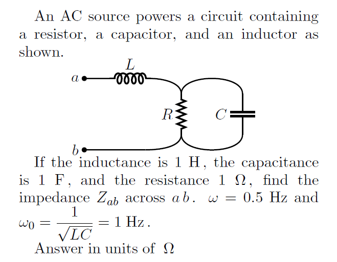 Solved An AC source powers a circuit containing a resistor, | Chegg.com