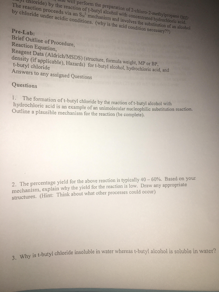 Tert Butanol Msds