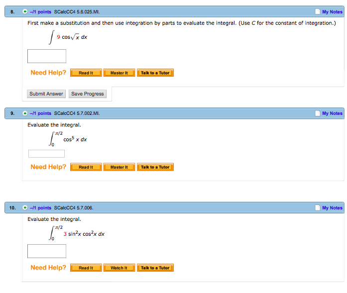 Solved First make a substitution and then use integration by | Chegg.com Solved First make a substitution and then use integration by | Chegg.com