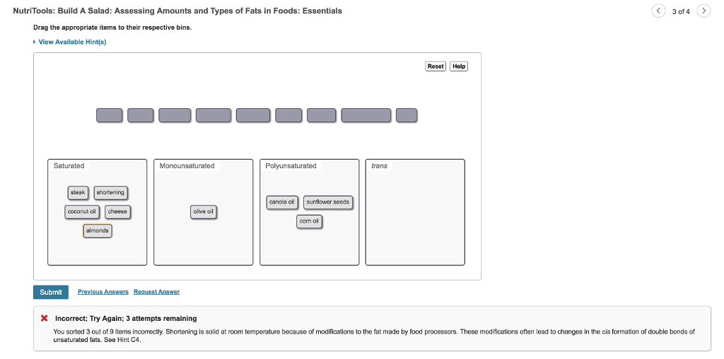Solved NutriTools: Build A Salad: Assessing Amounts and | Chegg.com