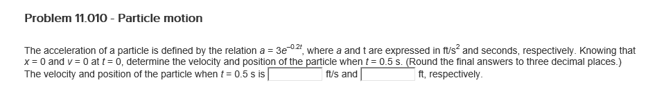 Solved The acceleration of a particle is defined by the | Chegg.com