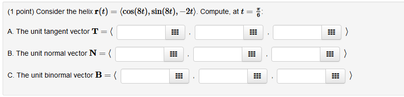 Solved Consider the helix r(t) = (cos(8t), sin(8t), -2t | Chegg.com