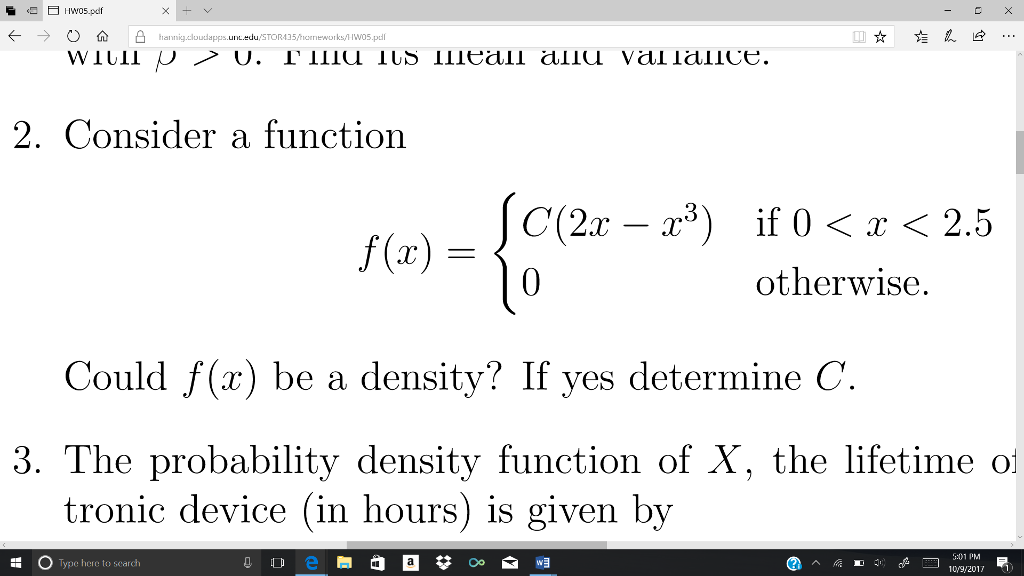 Solved IWOS p 2. Consider a function otherwise Could f(x) be | Chegg.com