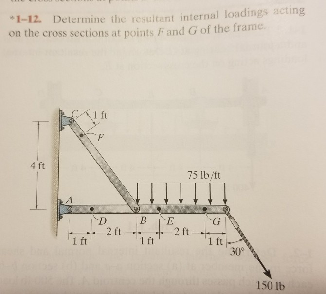 Solved Determine the resultant internal loadings acting on | Chegg.com