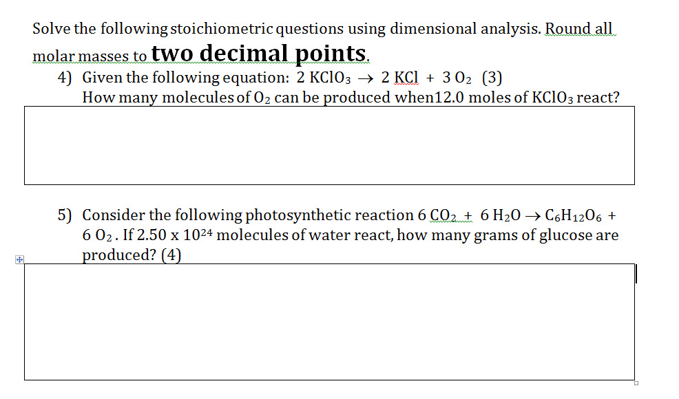 Solved Solve the following stoichiometric questions using | Chegg.com