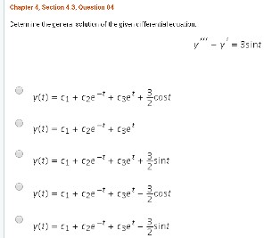 Solved Determine the general solution of the given | Chegg.com