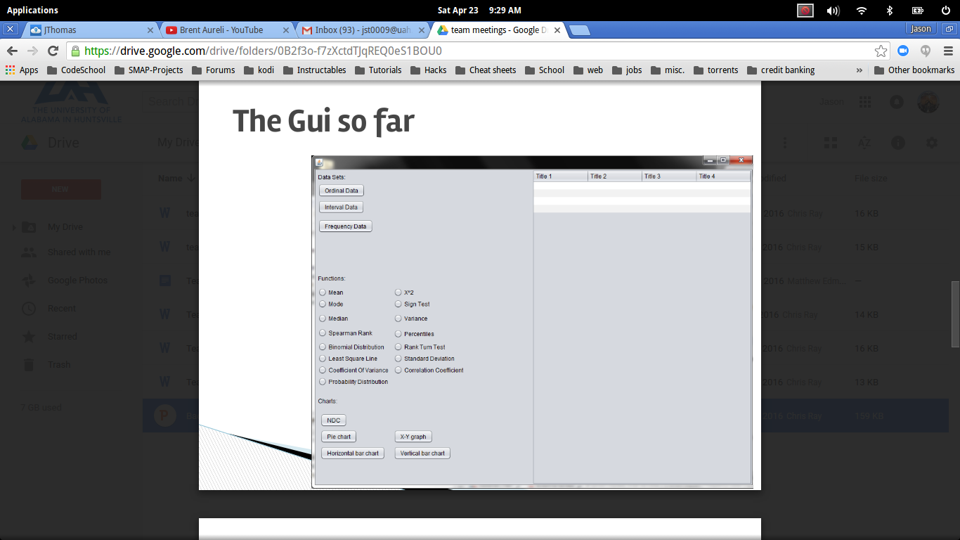 Solved Here in my GUI I'm doing a statiscal analysis program | Chegg.com