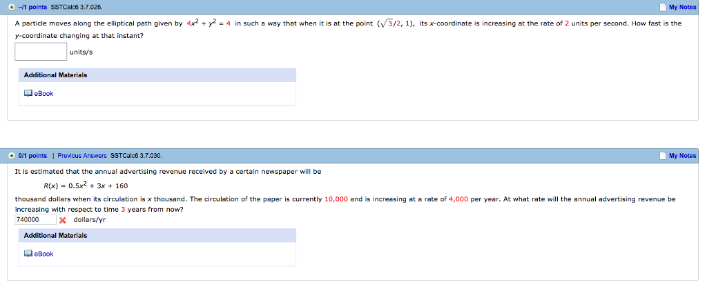 Solved A particle moves along the elliptical path given by | Chegg.com