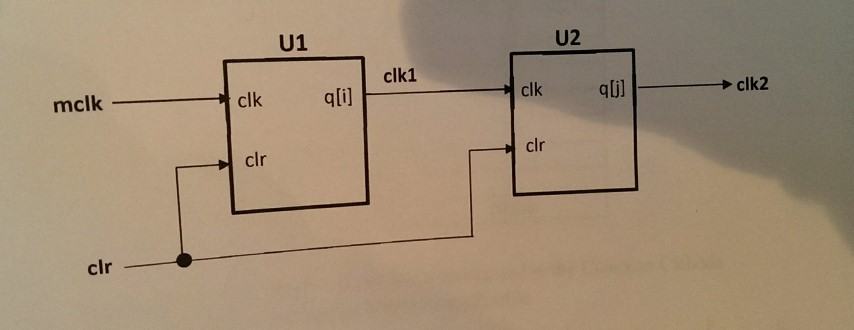 Produce a clock with a 1Hz frequency using | Chegg.com