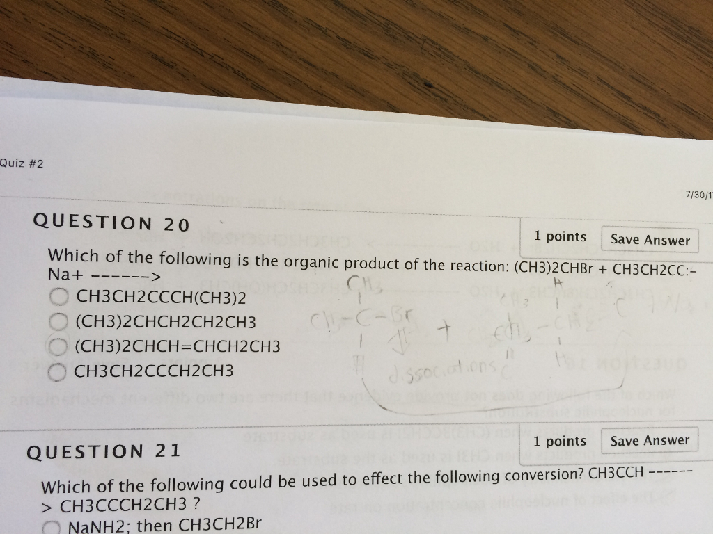 Solved Which of the following is the organic product of the | Chegg.com
