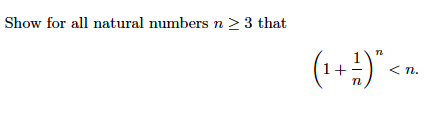 Solved Show for all natural numbers n greaterthanorequalto 3 | Chegg.com