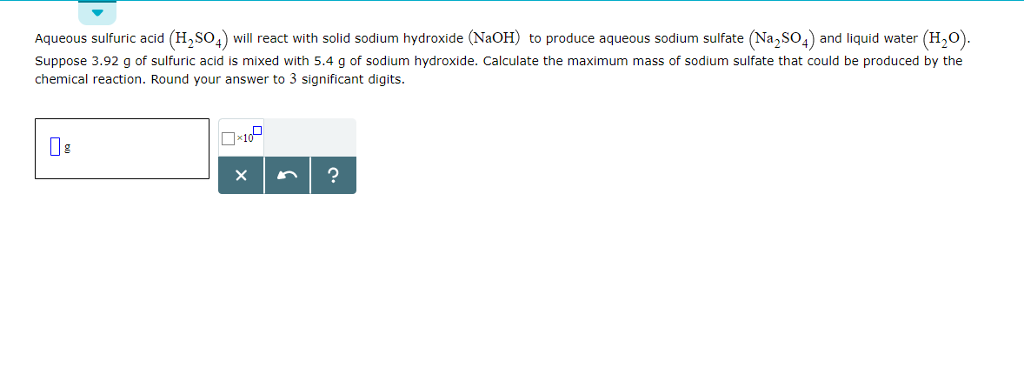 Solved Aqueous sulfuric acid (H2SO4) will react with solid | Chegg.com