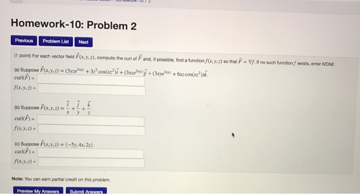 Solved For each vecto filed F rightarrow (x, y, z), compute | Chegg.com