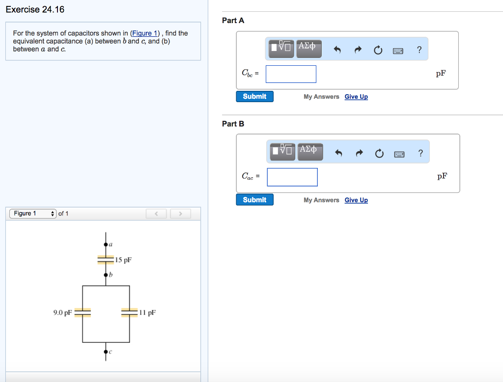 Solved For the system of capacitors shown in (Figure 1), | Chegg.com
