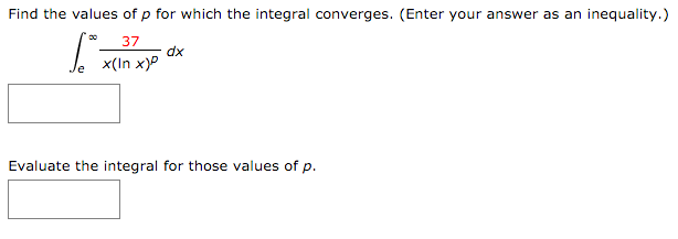 Solved Find the values of p for which the | Chegg.com