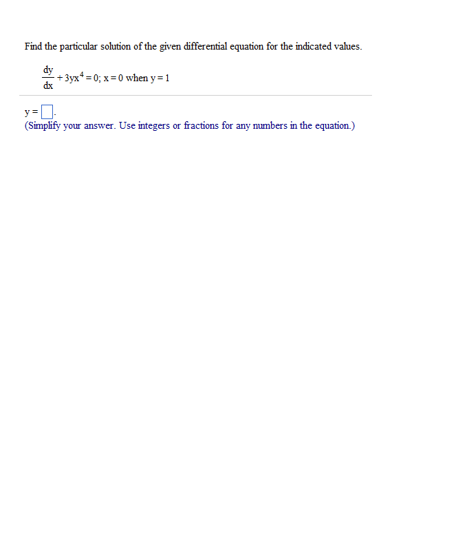 Solved Find the particular solution of the given | Chegg.com