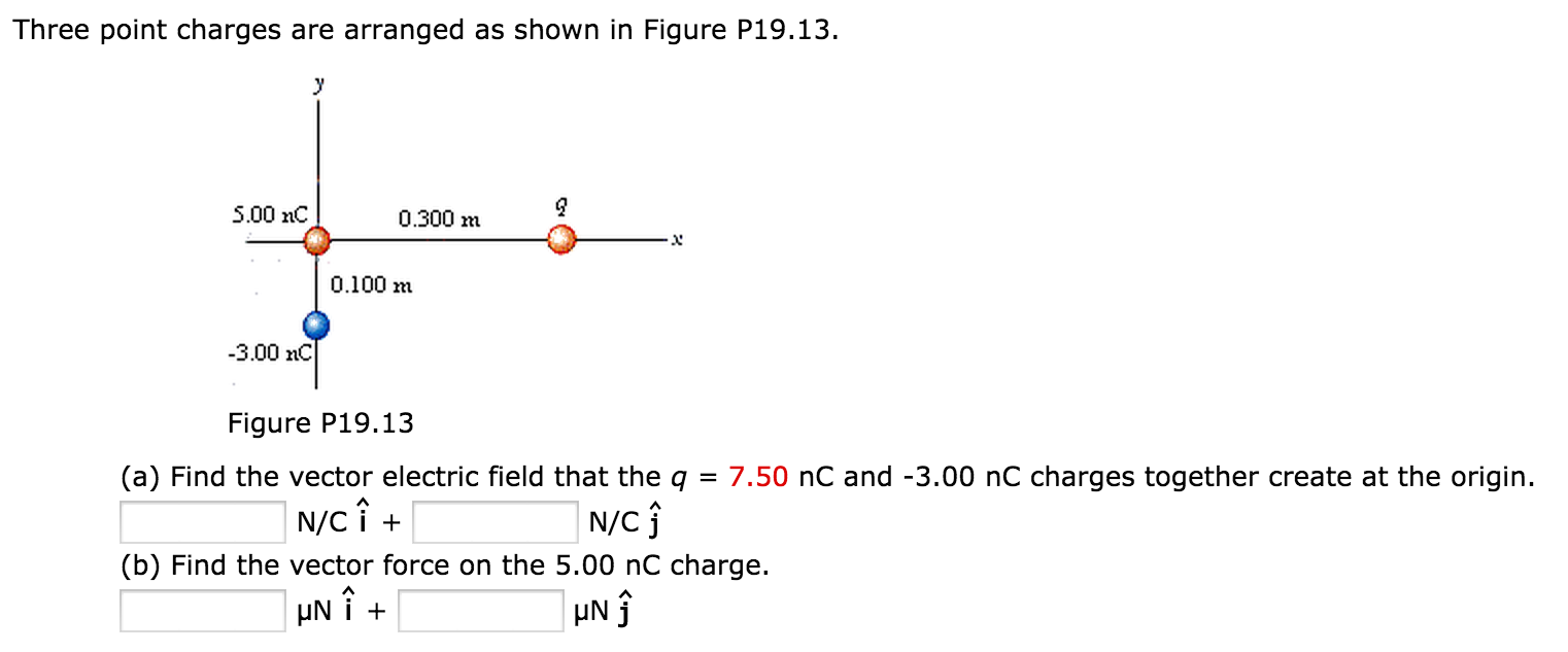 Solved Three point charges are arranged as shown in Figure | Chegg.com