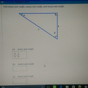 Solved Find sin(alpha) and cos(beta), tan(alpha) and | Chegg.com