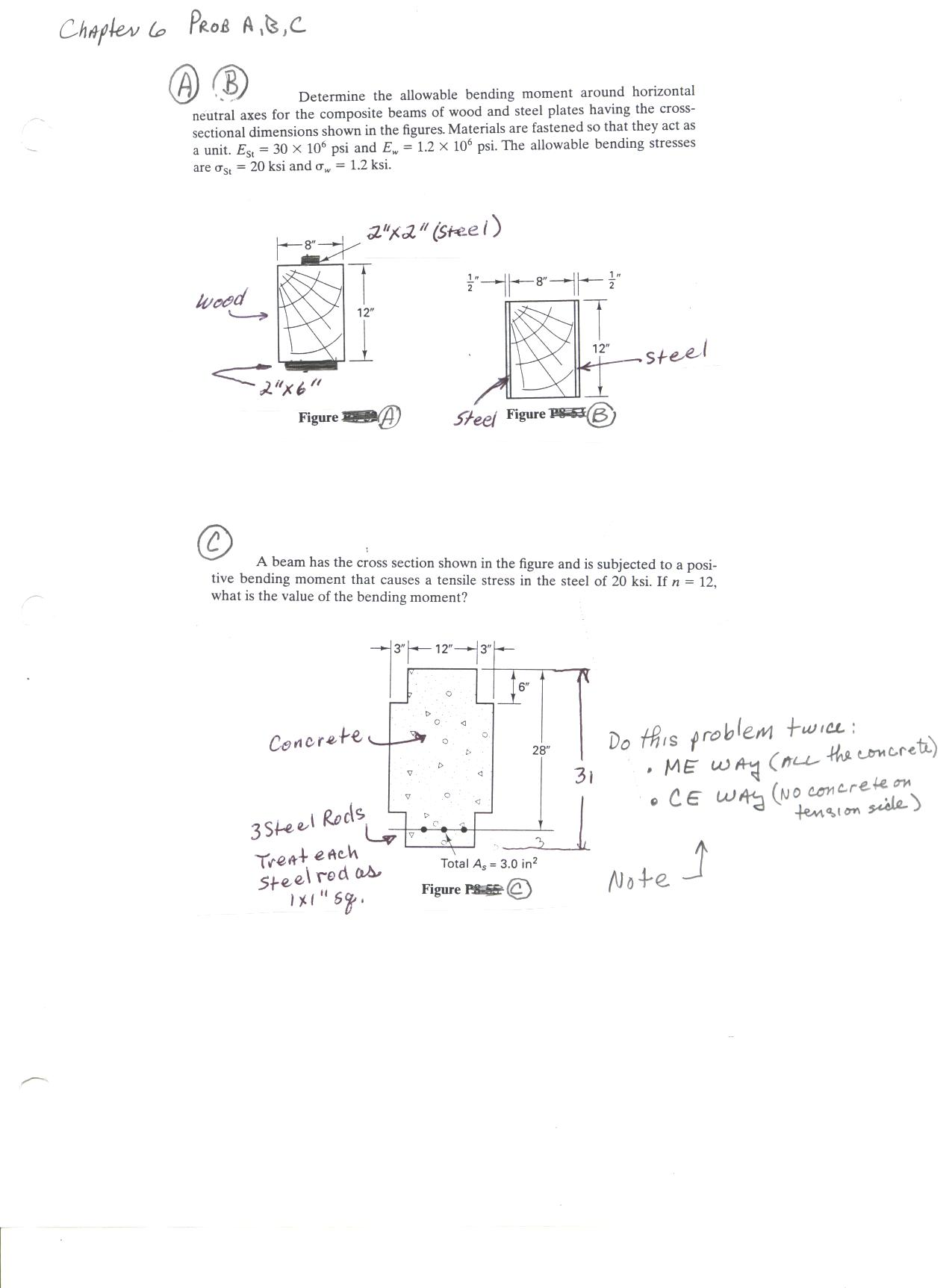 Solved 1) Determine the allowable bending moment around | Chegg.com