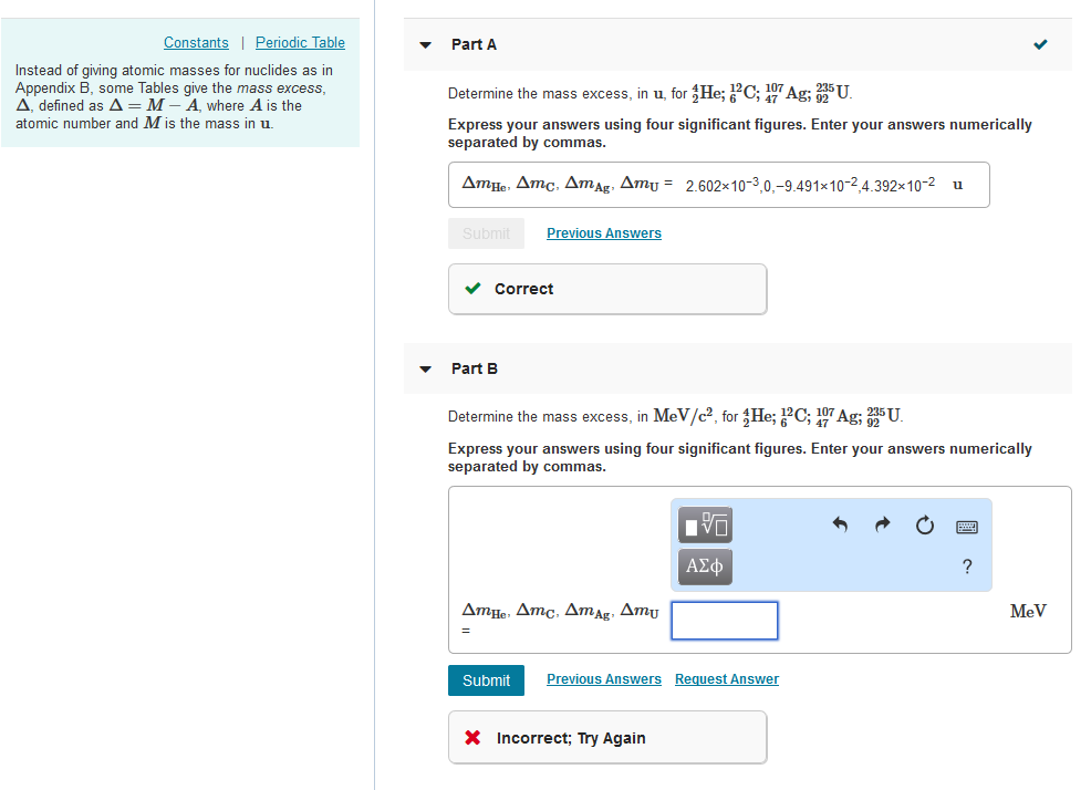 Solved Constants Periodic Table Part A Instead of giving | Chegg.com