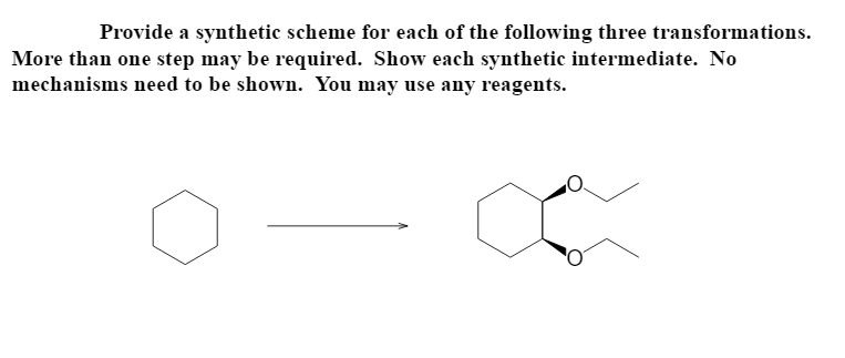 Solved Provide a synthetic scheme for each of the following | Chegg.com