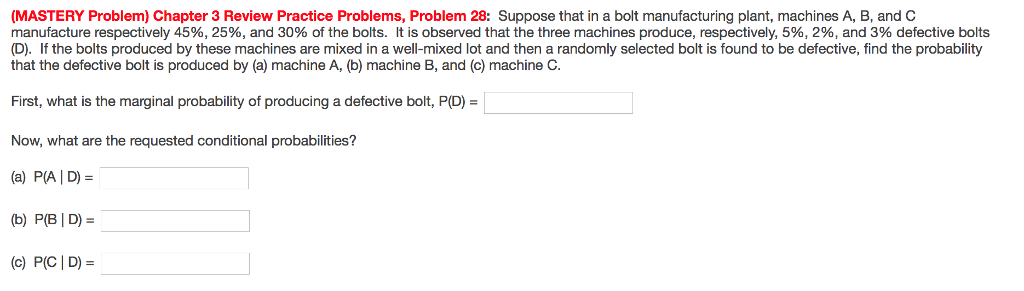 Solved (MASTERY Problem) Chapter 3 Review Practice Problems, | Chegg.com
