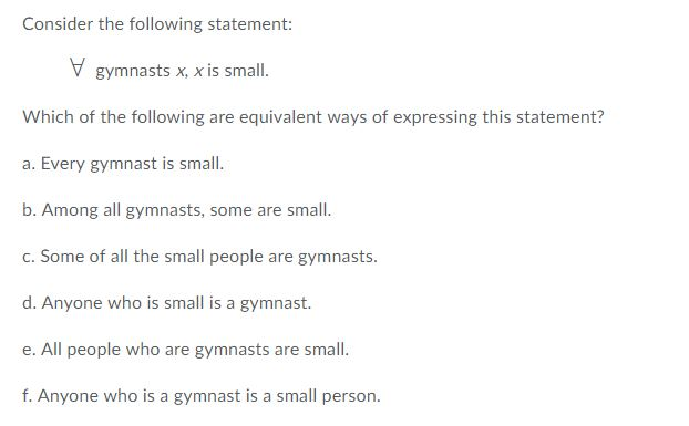 Solved Write The Negation For The Following Statement Real