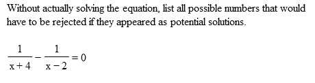 Solved Without actually solving the equation, list all | Chegg.com