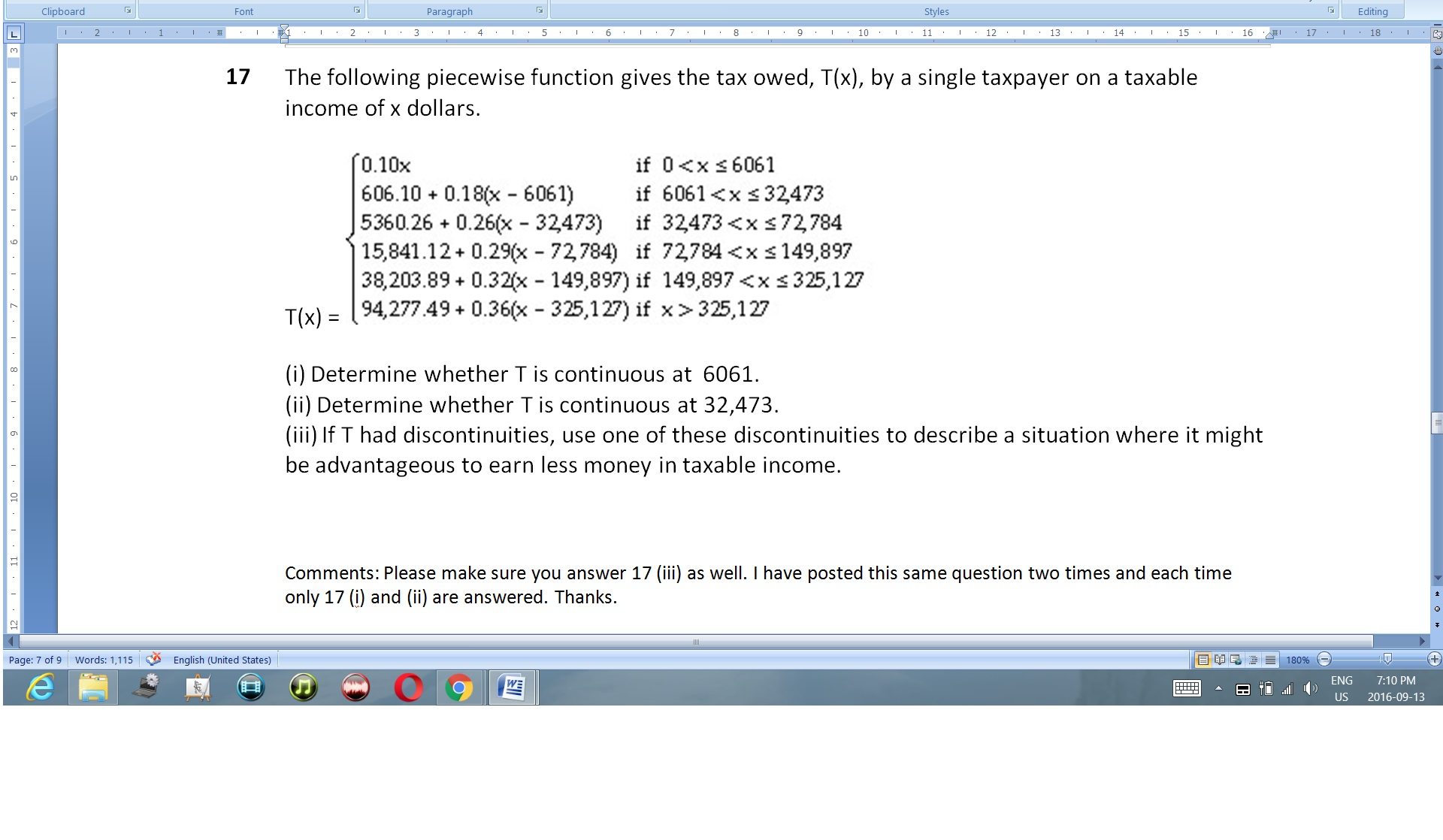 Solved The following piecewise function gives the tax owed, | Chegg.com Solved The following piecewise function gives the tax owed, | Chegg.com